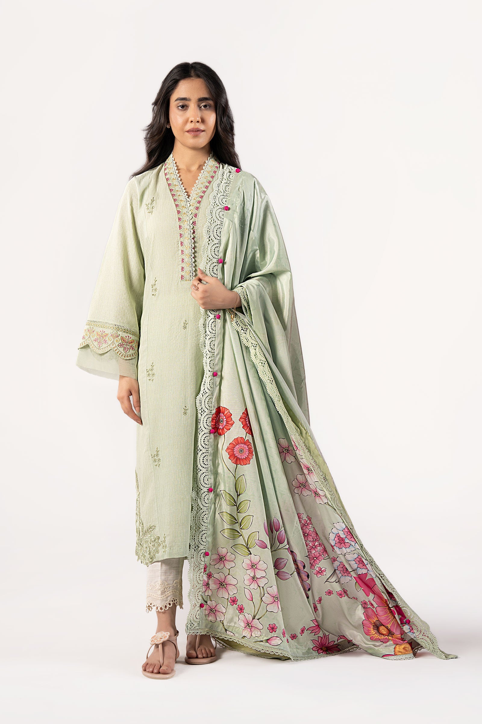2 Pc Embroidered Lurex Texture Suit – m/basics by Maria.B. (PK)