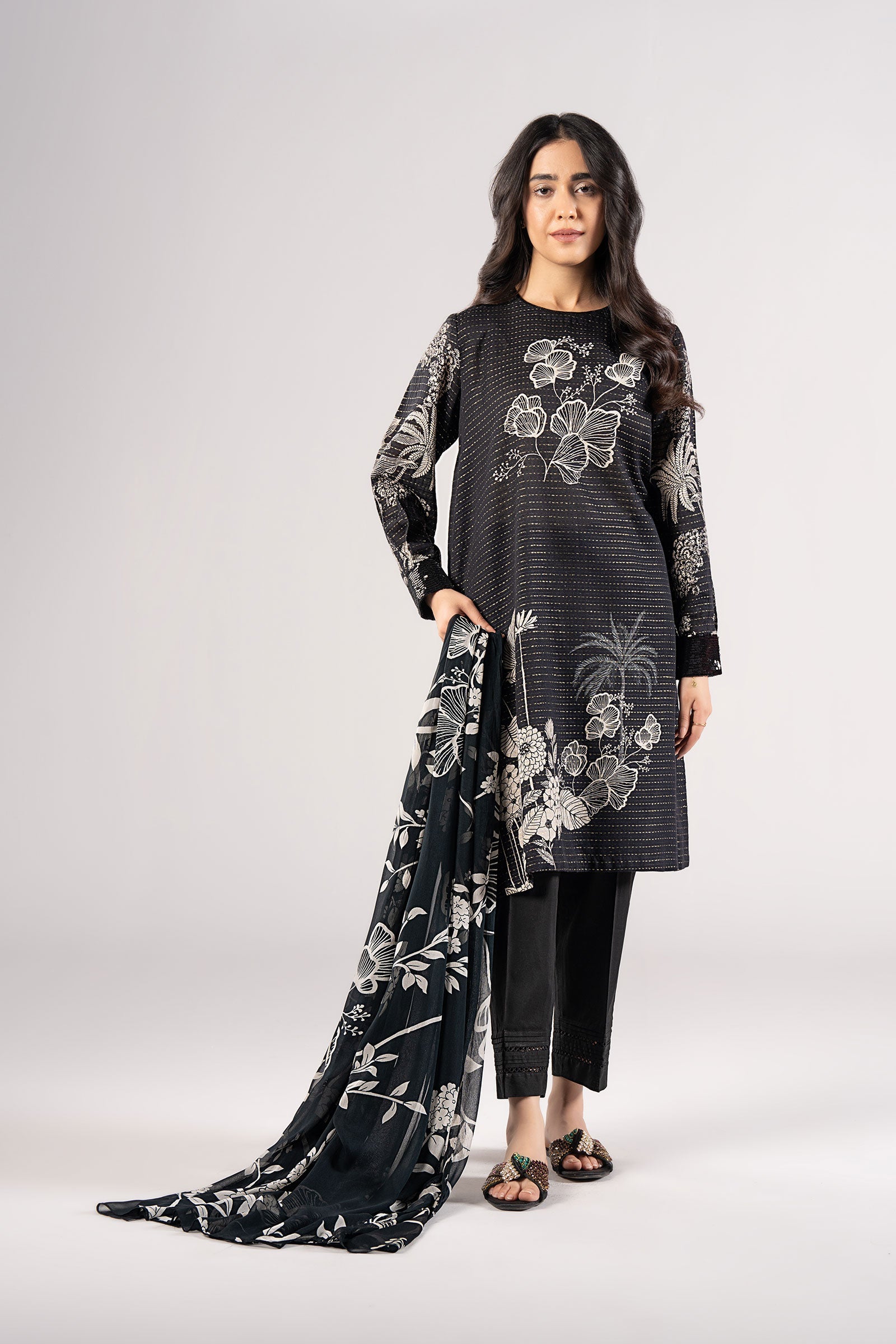 2 Pc Embroidered Lurex Cotton Suit – m/basics by Maria.B. (PK)