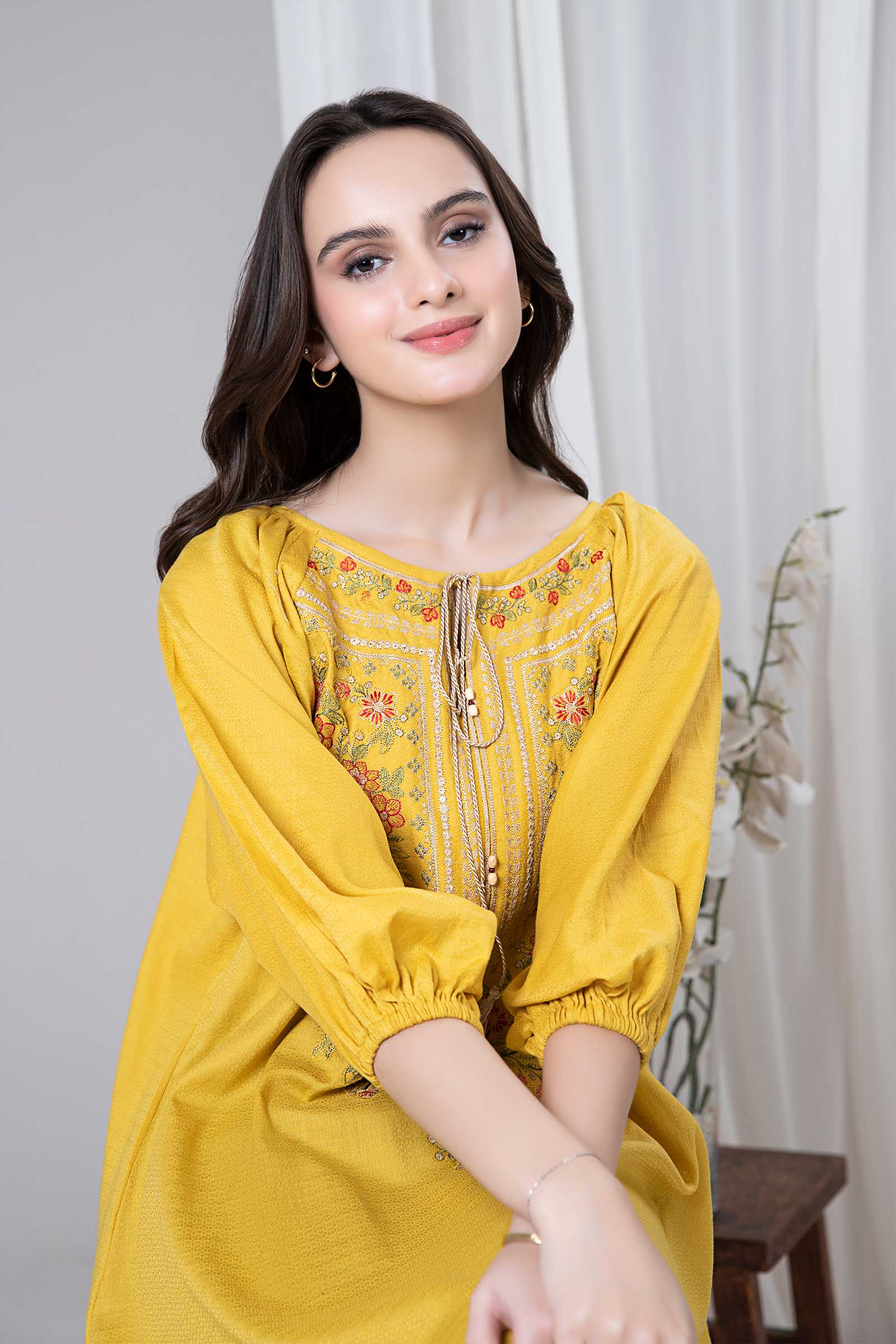 Dyed Dobby Tunic Dress – m/basics by Maria.B. (PK)