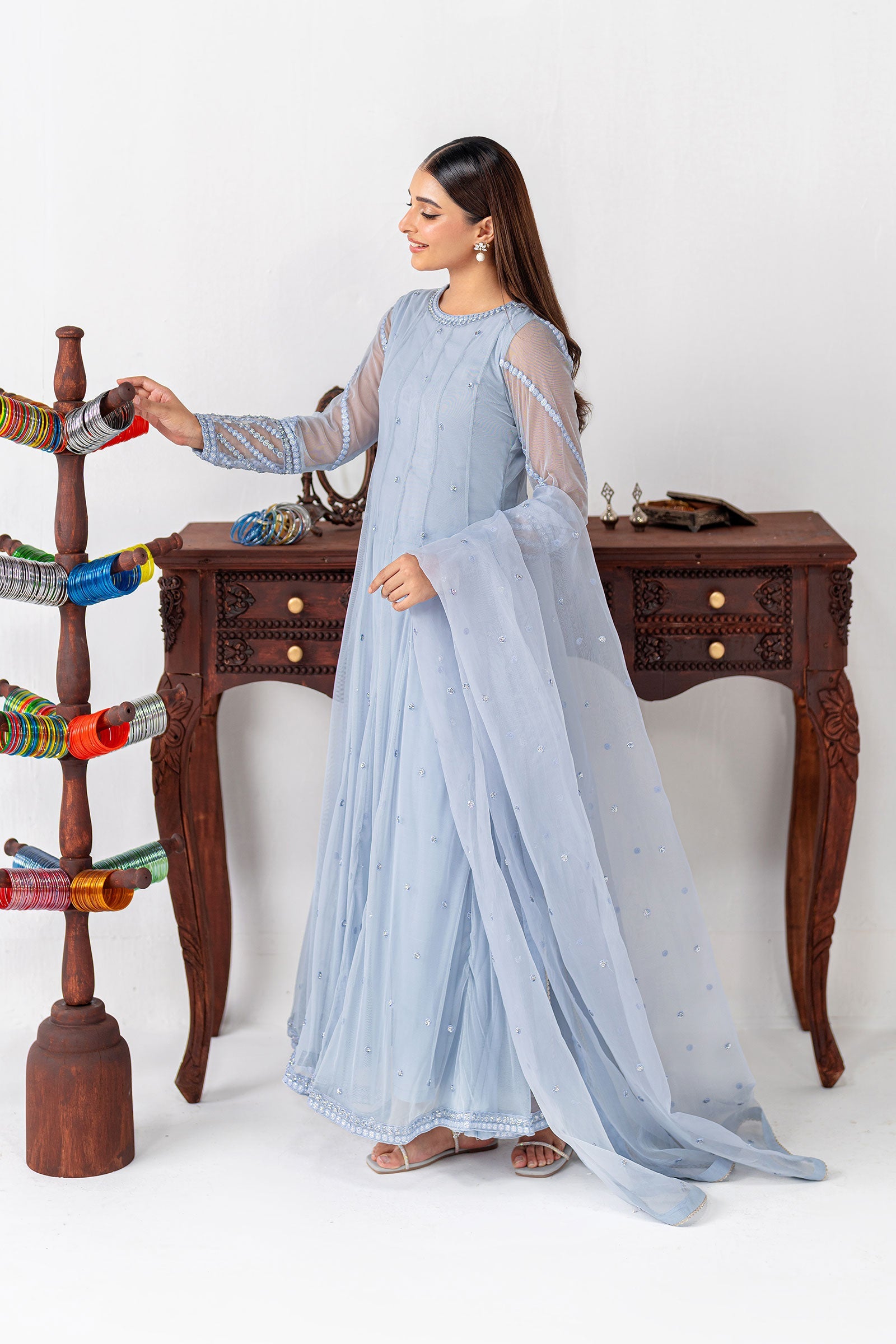 3 Piece Embroidered Poly Net Suit – m/basics by Maria.B. (PK)