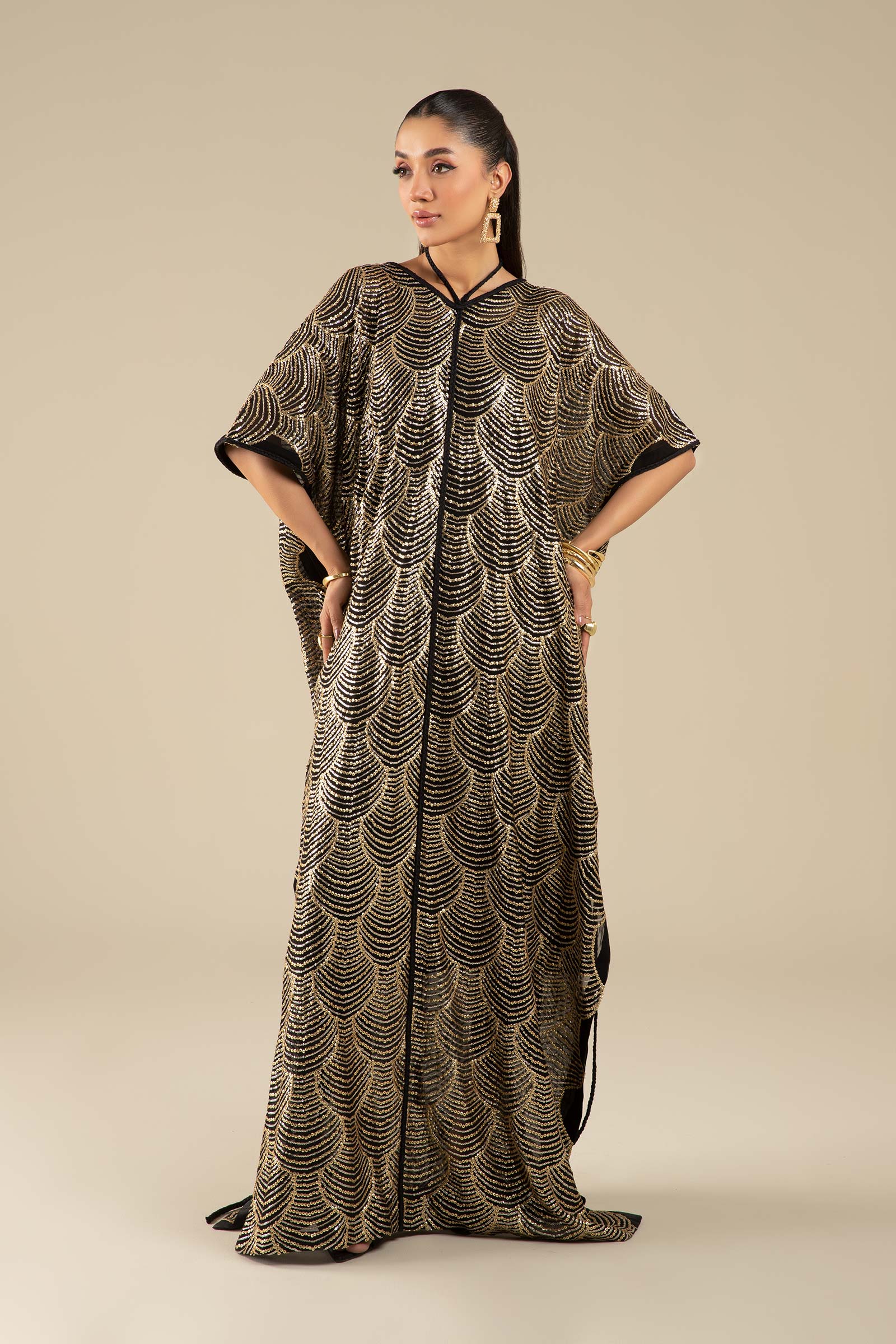 Embroidered Chiffon Kaftan – m/basics by Maria.B. (PK)