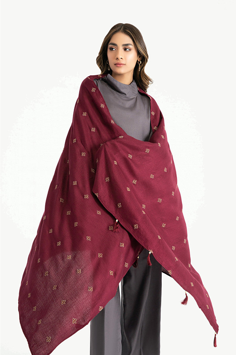 Scarf Maroon MB-W22-301 – M.Basics by Maria.B. (PK)