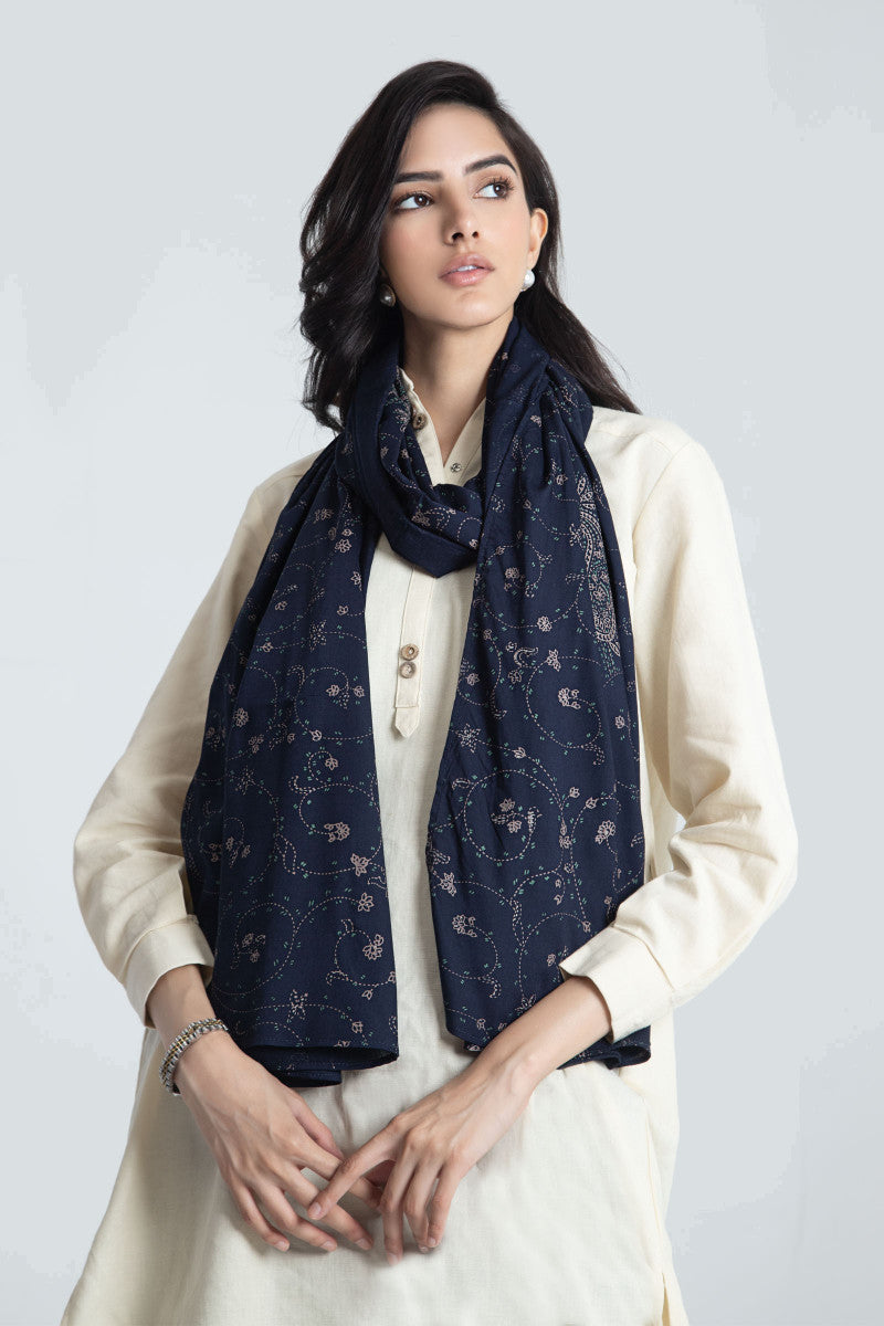 Scarf Blue MB-W22-336 – m/basics by Maria.B. (PK)